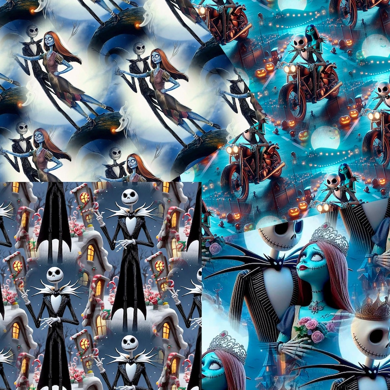 The Nightmare Before Christmas, Jack and Sally Nightscape, Halloween ...