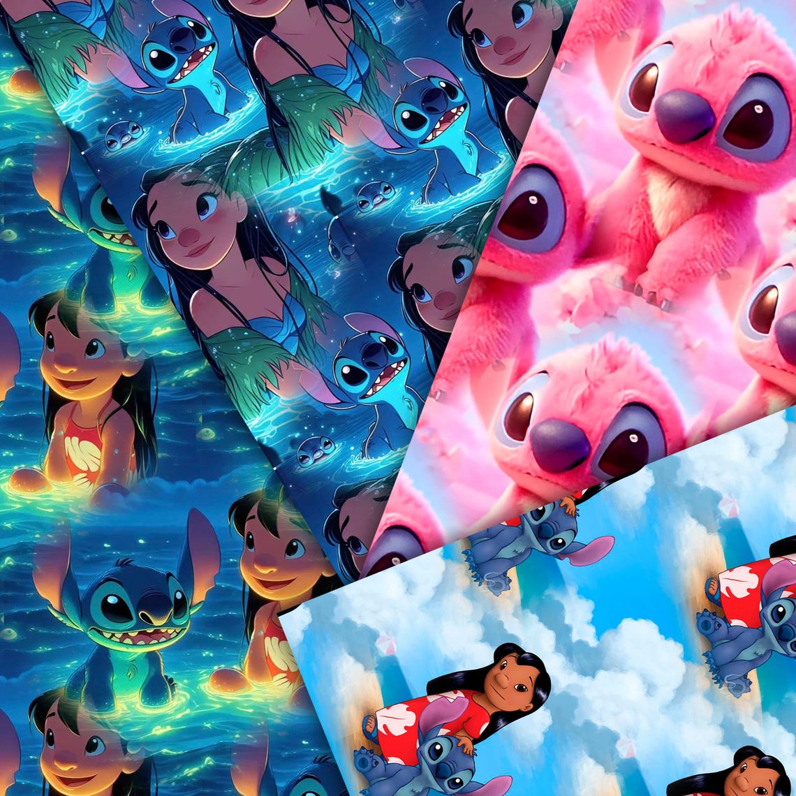 Lilo and Stitch, Lilo and Stitch Digital Pack, Seamless Papers for ...