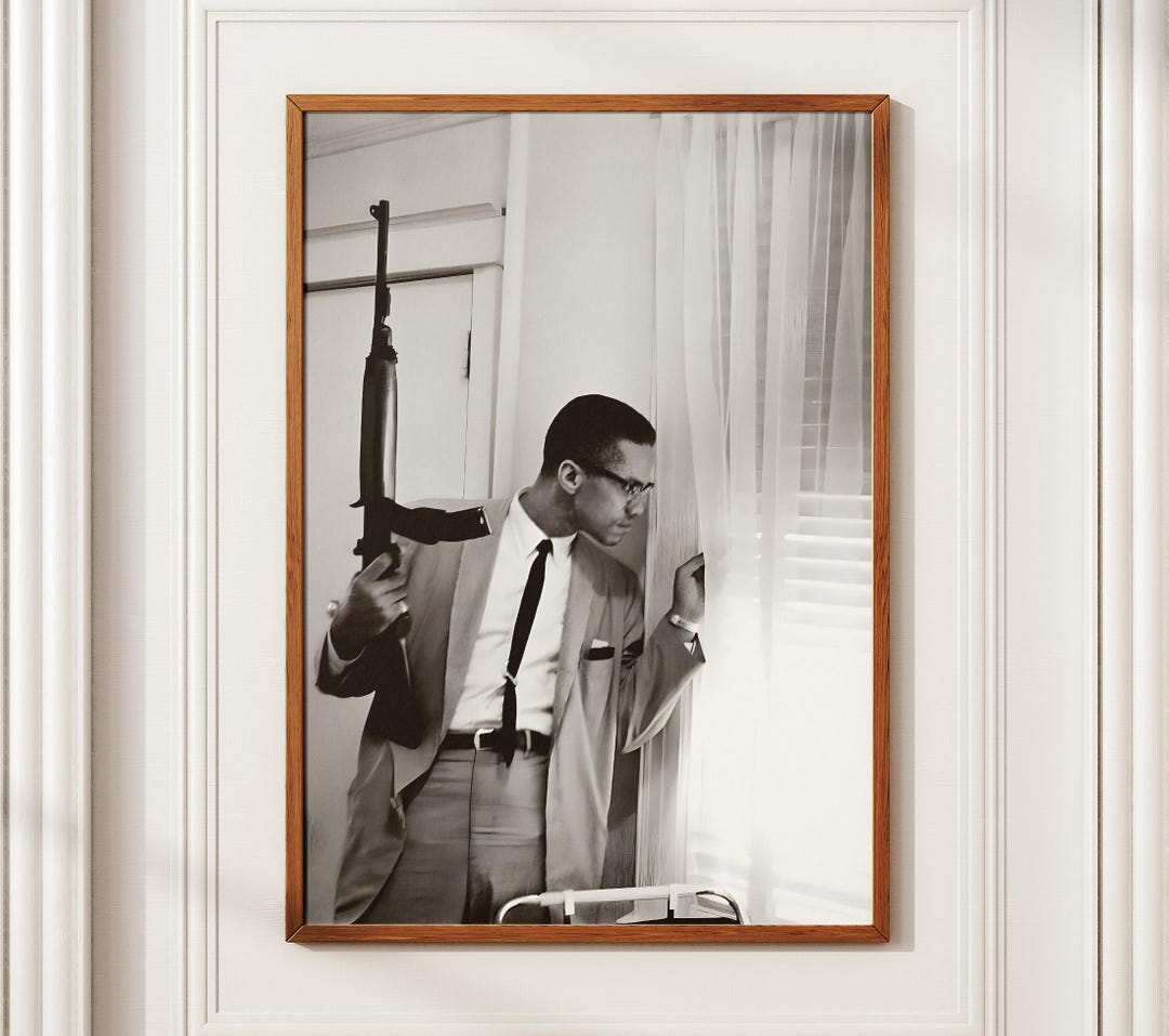 Malcolm X Canvas Print | Iconic Black History Wall Art | Civil Rights ...