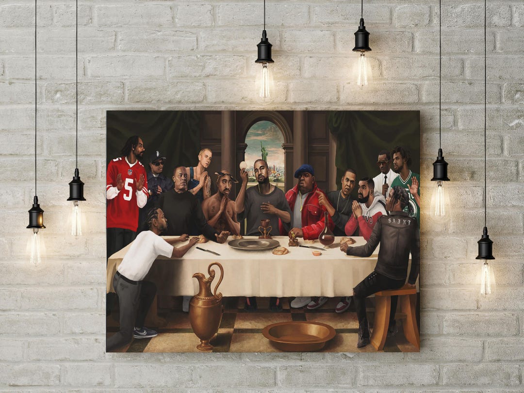 Old School Rappers Last Supper Canvas – Hip Hop Legends Wall Art – Rap ...