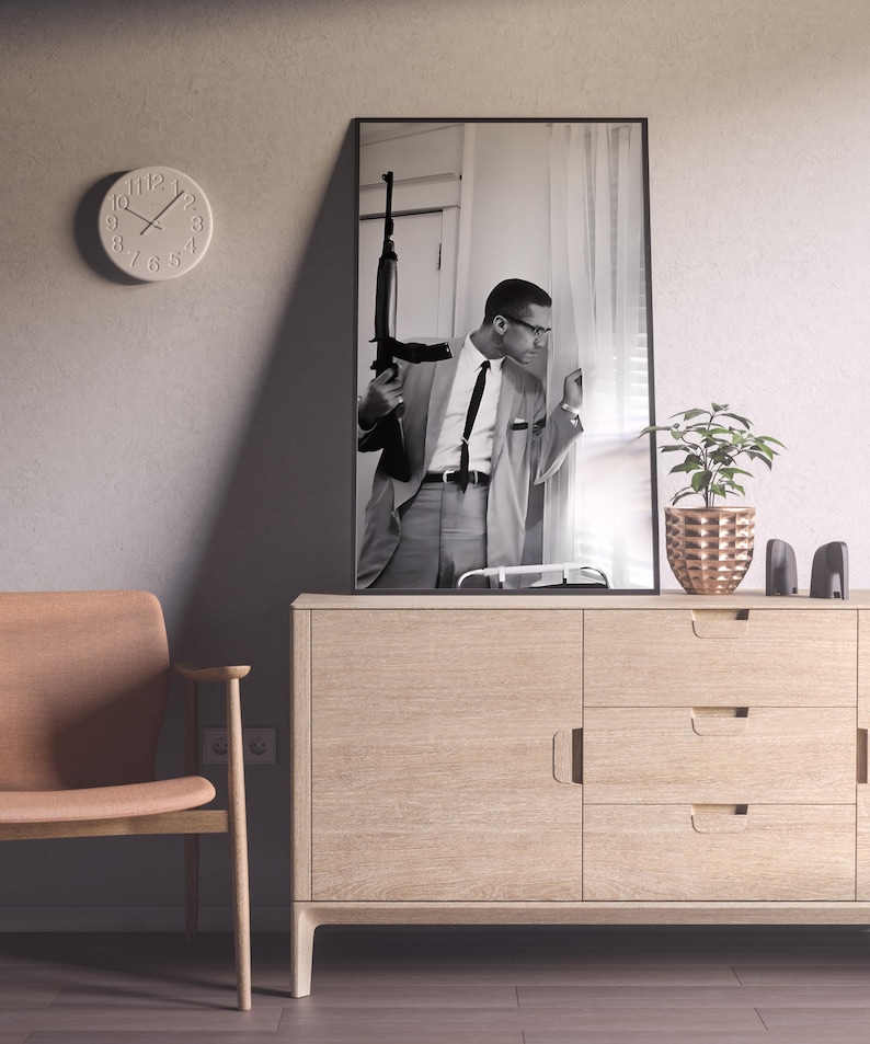 Malcolm X Canvas Print | Iconic Black History Wall Art | Civil Rights ...