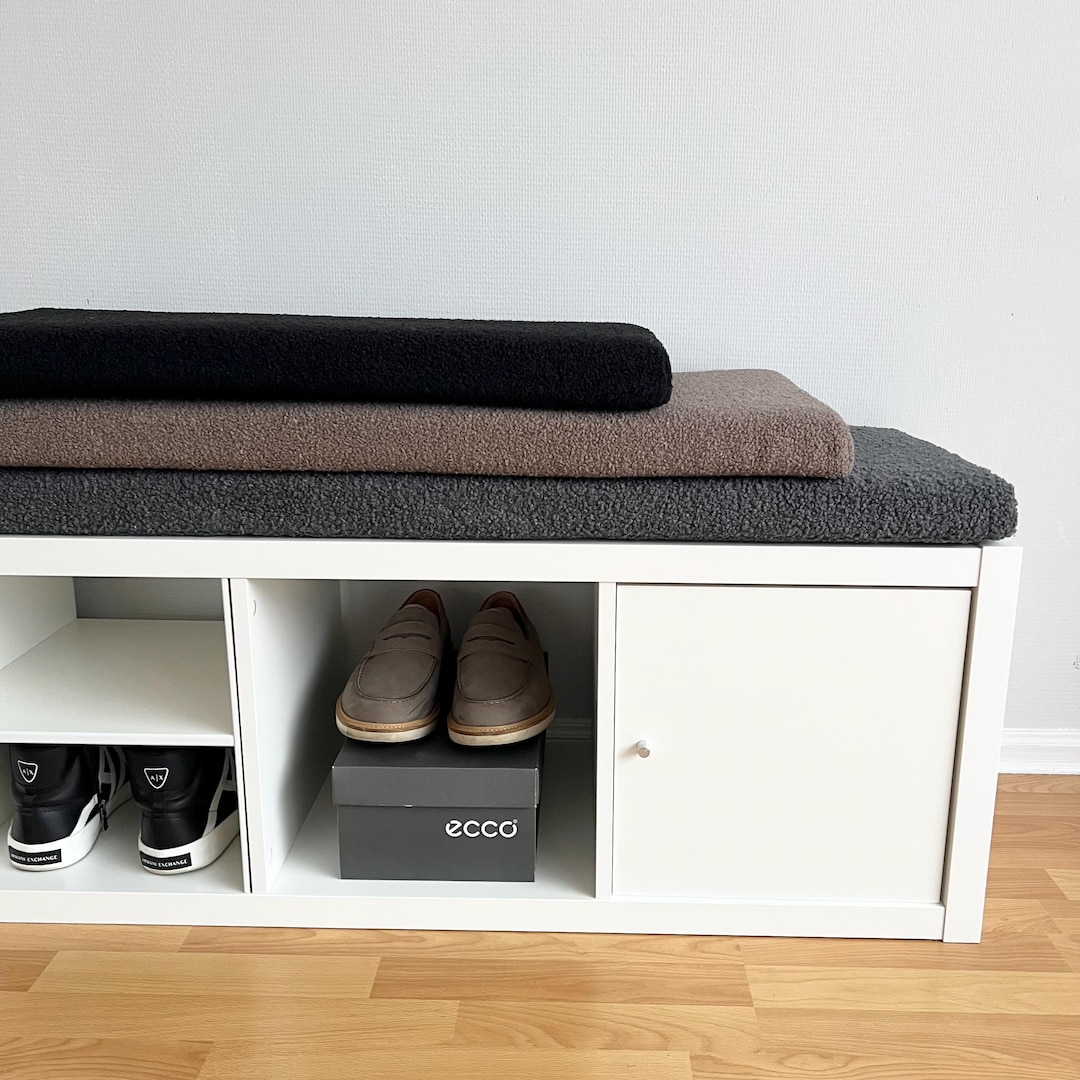 Custom Alpaca Bouclé Bench Cushion | Handmade Seat Pad | IKEA Kallax ...