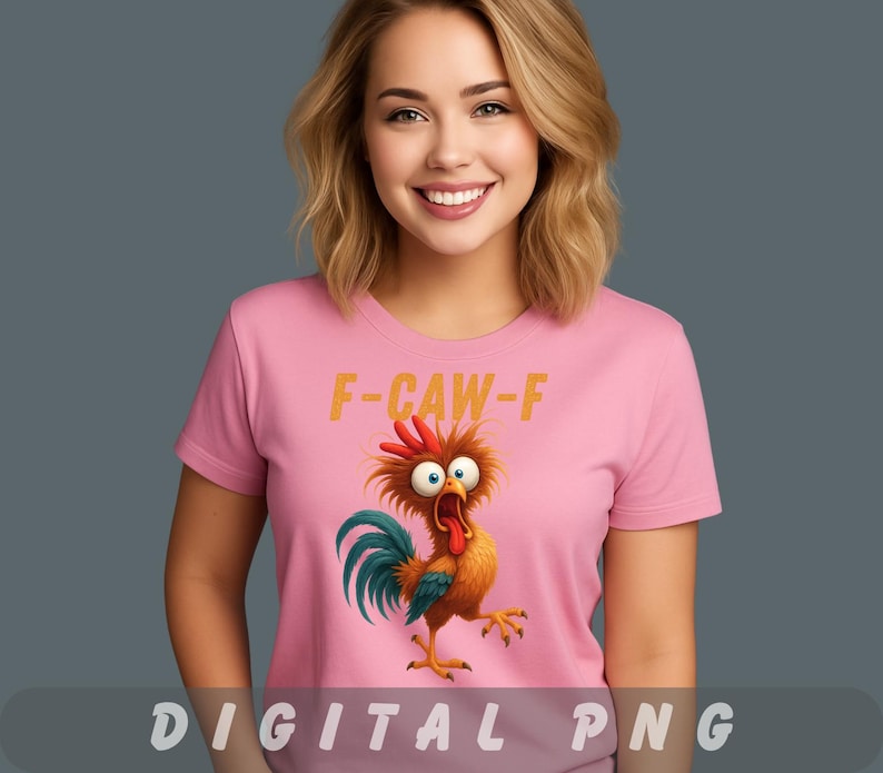 6 Funny F-caw-f Chicken Funny PNG Bundle Crazy Rooster Meme Png, Crazy ...