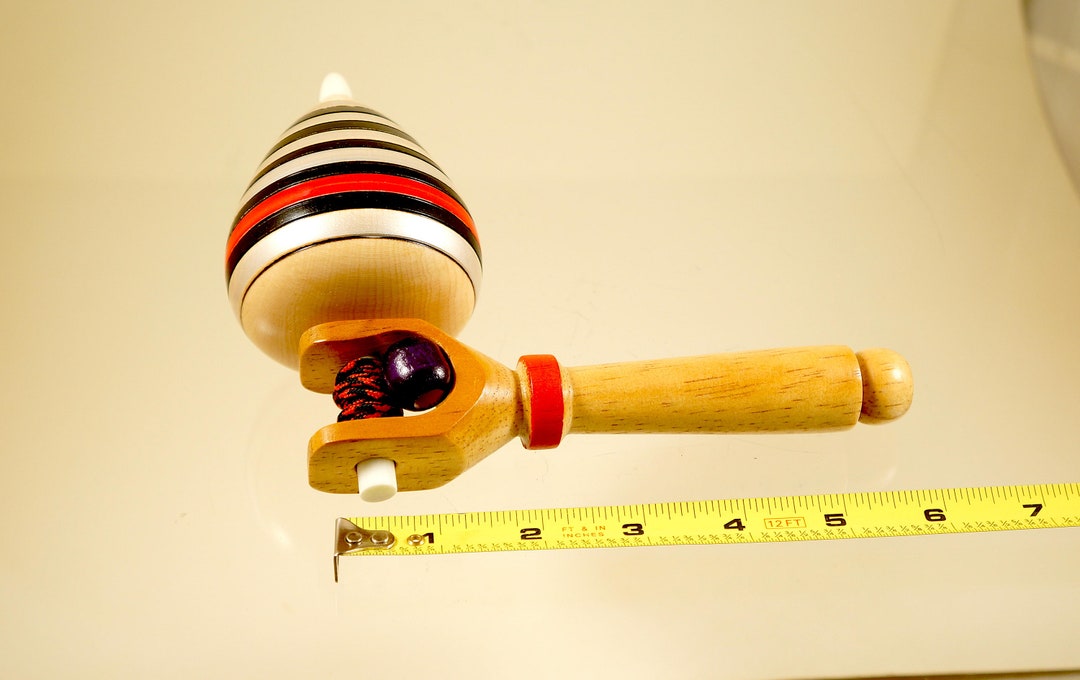 Toy Top . Wood Spinning Top With Handle. Handmade Heirloom Toy - Etsy