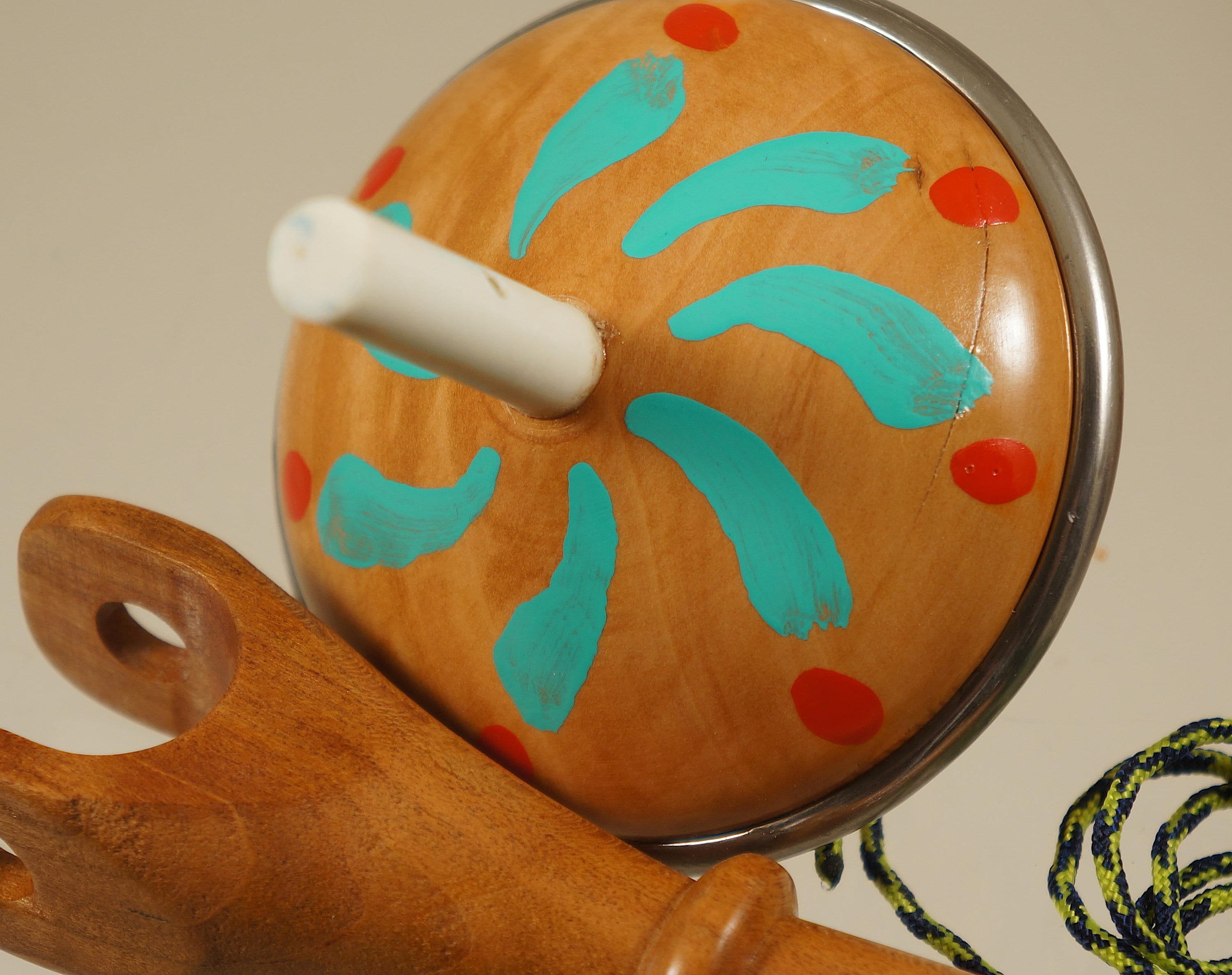 Toy Top. Wood Spinning Top With Handle. Handmade Heirloom Toy - Etsy