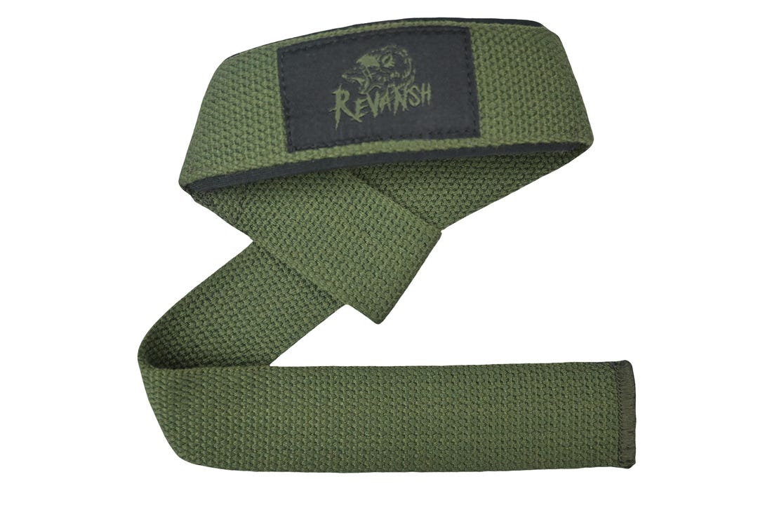 Military Green Weightlifting Wrist Straps – Cotton Gym Straps for ...