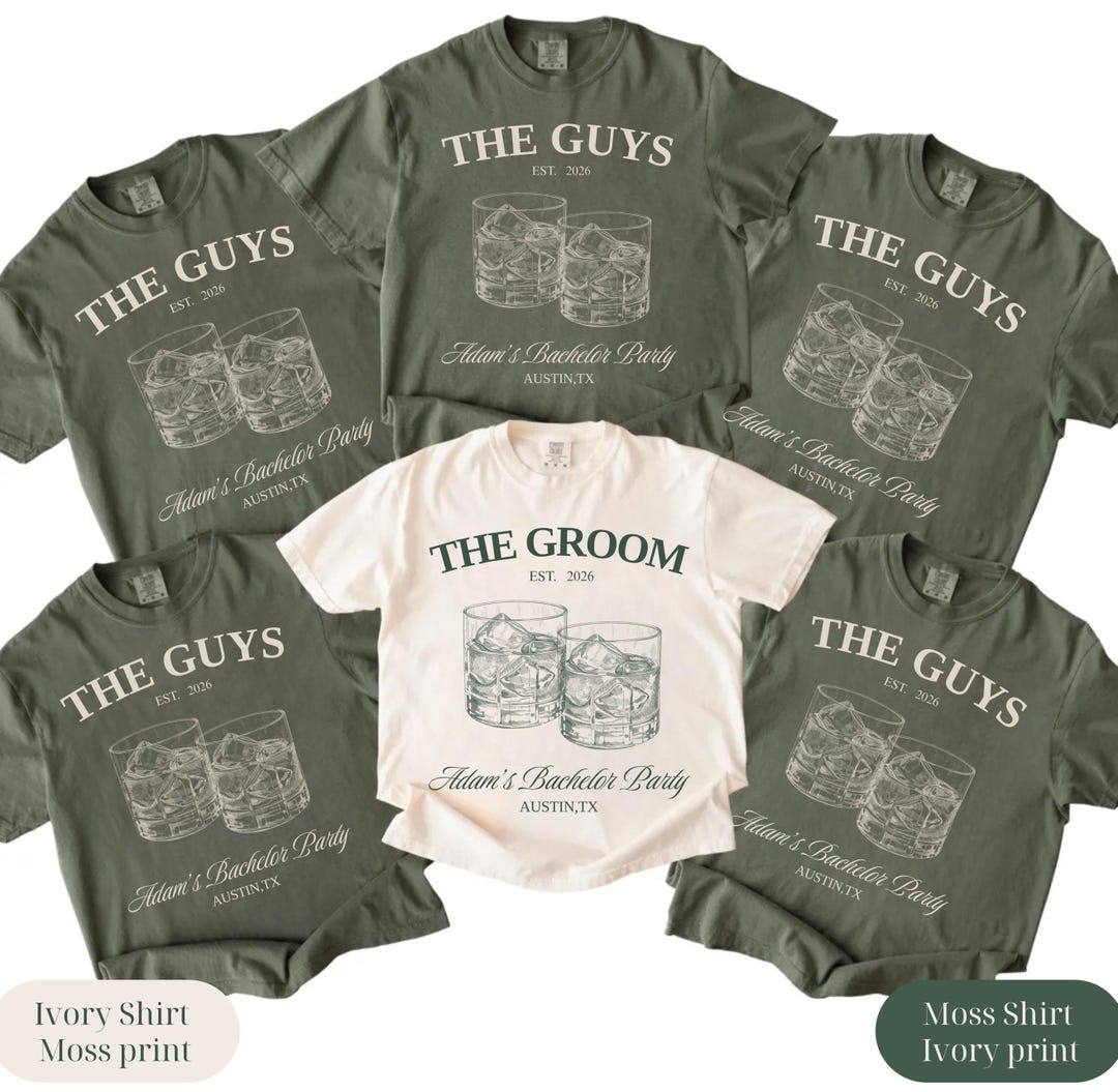 Custom Bachelor Party Comfort Colors Tee: Groom & Groomsmen - Etsy