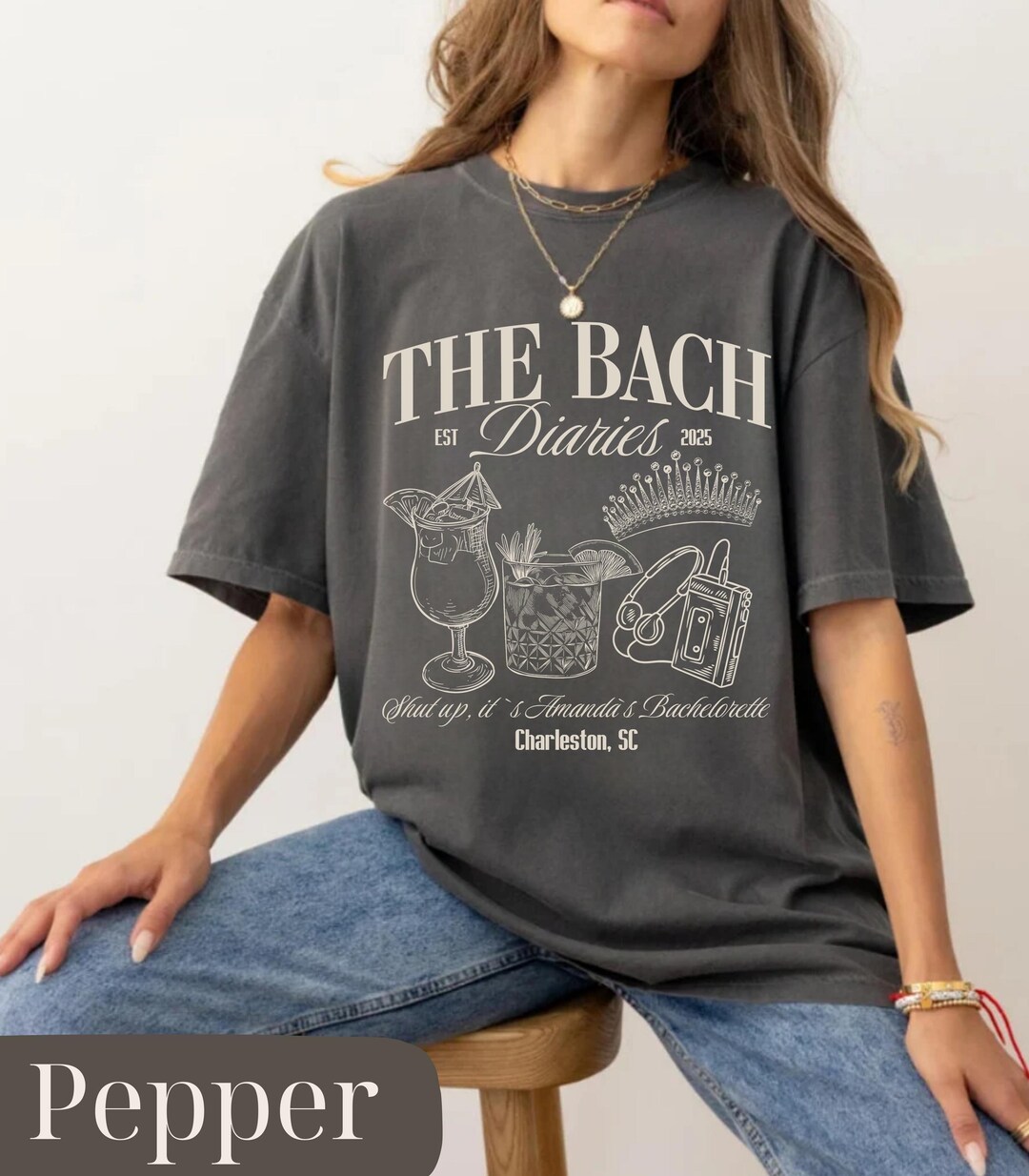 Custom Princess Bachelorette Comfort Colors Shirt, Luxury Bach Diaries ...