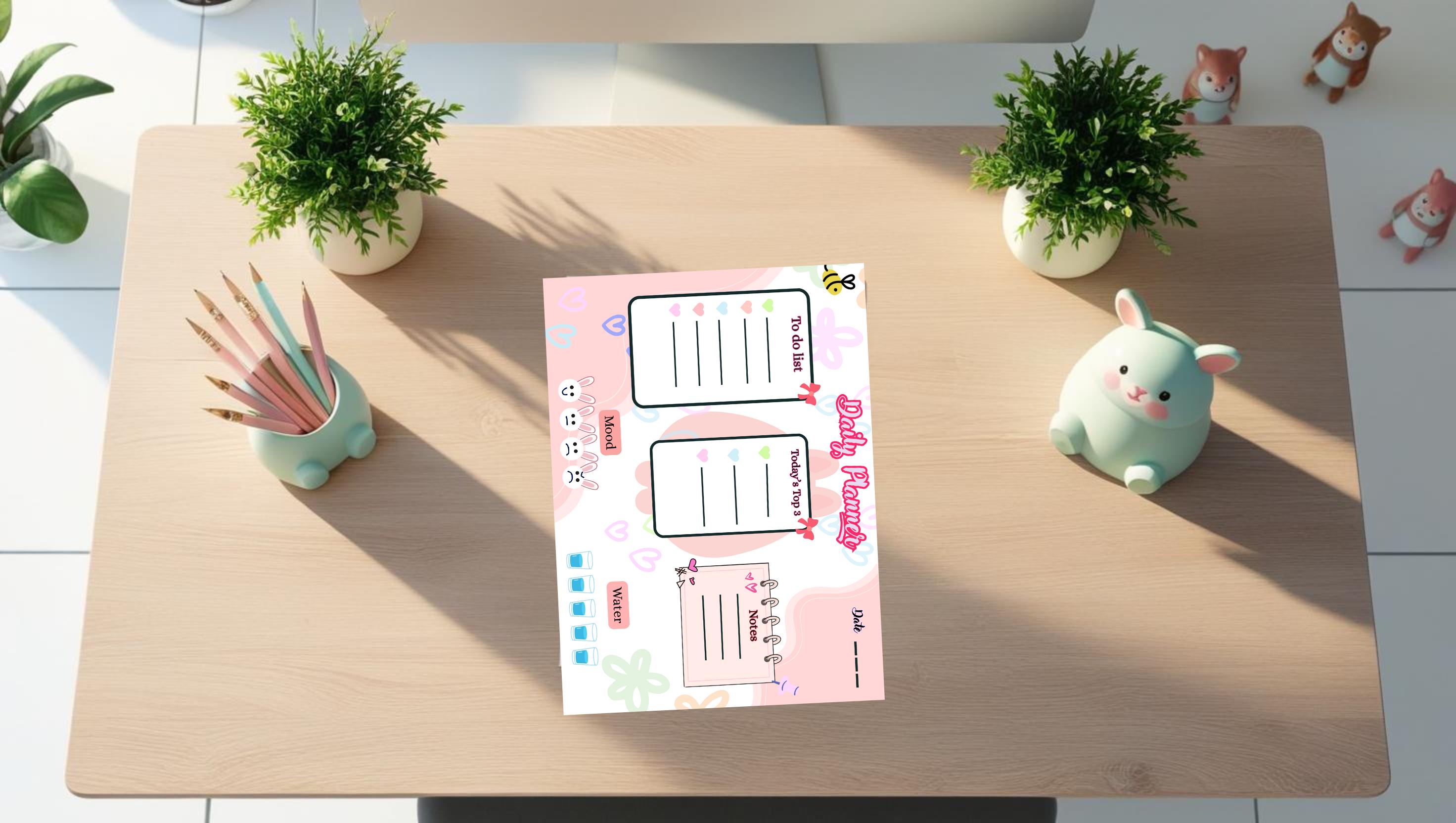Printable Daily Planner | Kawaii Aesthetic | Cute PDF Download | To-do ...