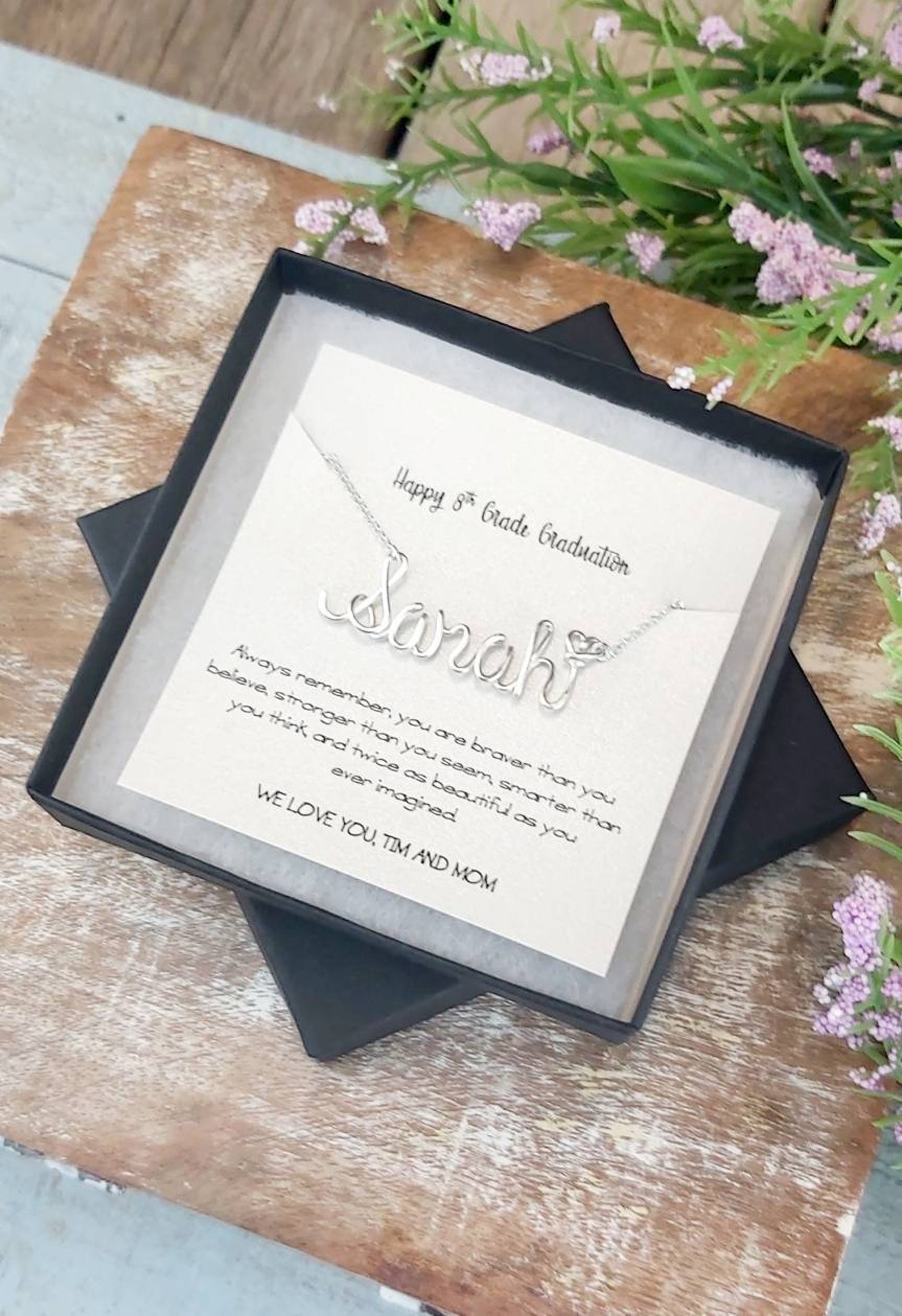 8th Grade Graduation Gift for Girls Granddaughter, Personalized Name ...