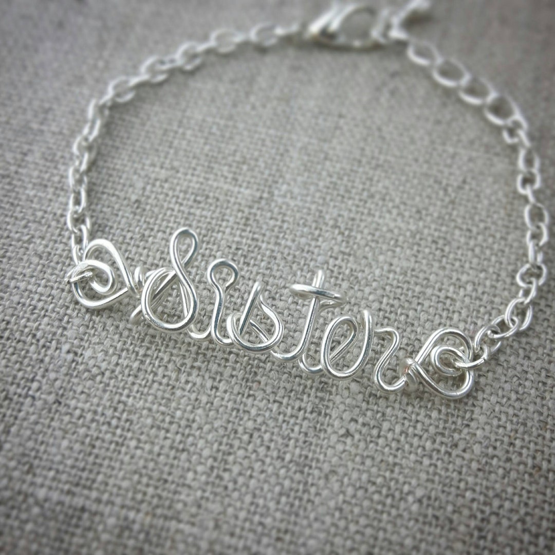 Fraternity Gift, Handcrafted Word Bracelet, Sister Jewelry, College ...
