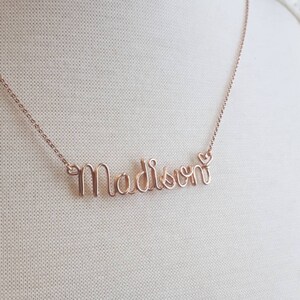 Name Necklace Rose Gold, Personalized Gift Tween Girl, Birthday Easter ...