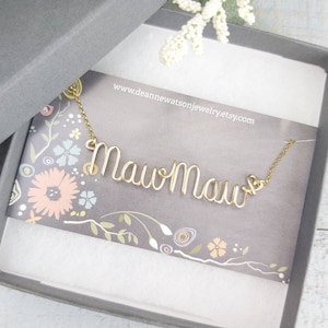 Mawmaw Necklace, Custom Jewelry Gifts, Personalized for Grandmother ...