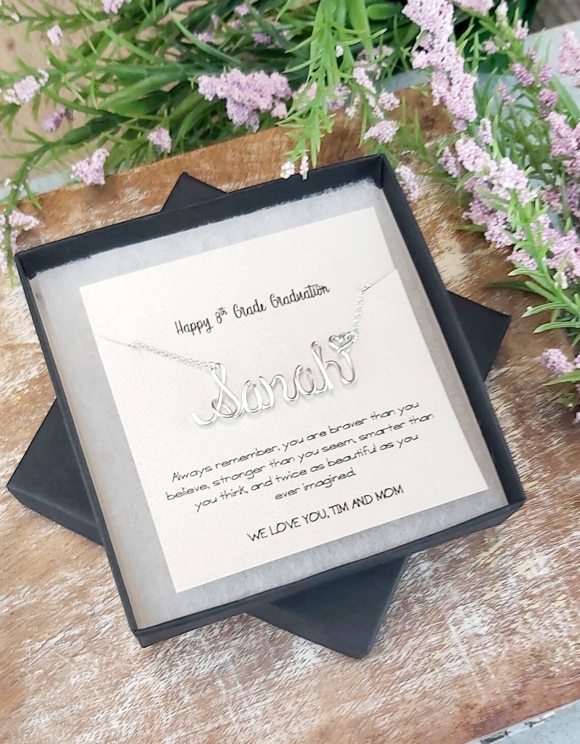 8th Grade Graduation Gift for Girls Granddaughter, Personalized Name ...