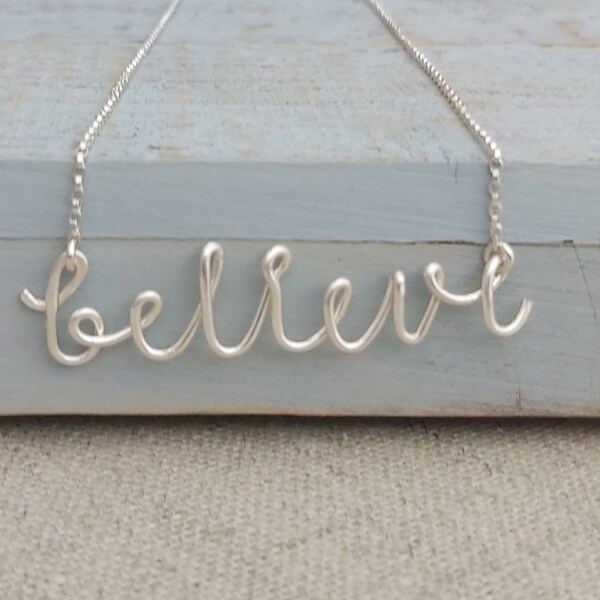 Believe Necklace - Etsy