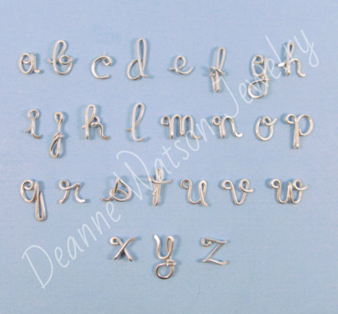 Wire Letter Charm, Bracelet Charm, Add to Chain or Bracelet, Comes With ...