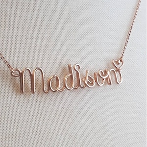 Name Necklace Rose Gold, Personalized Gift Tween Girl, Birthday Easter ...