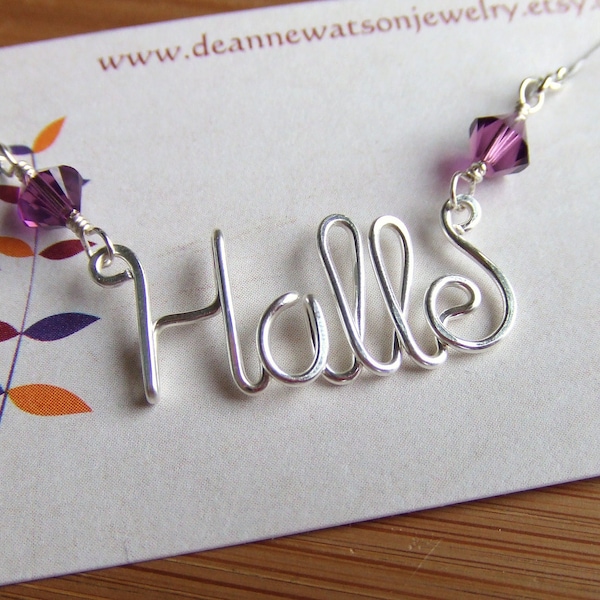 Wire Name Necklace - Etsy
