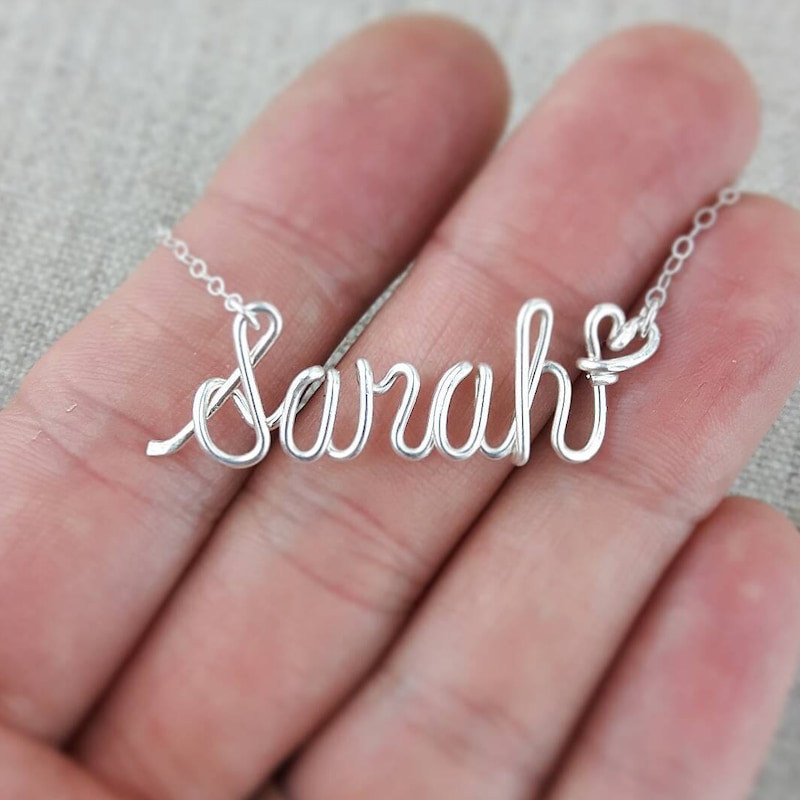 Sarah Name Necklace - Etsy