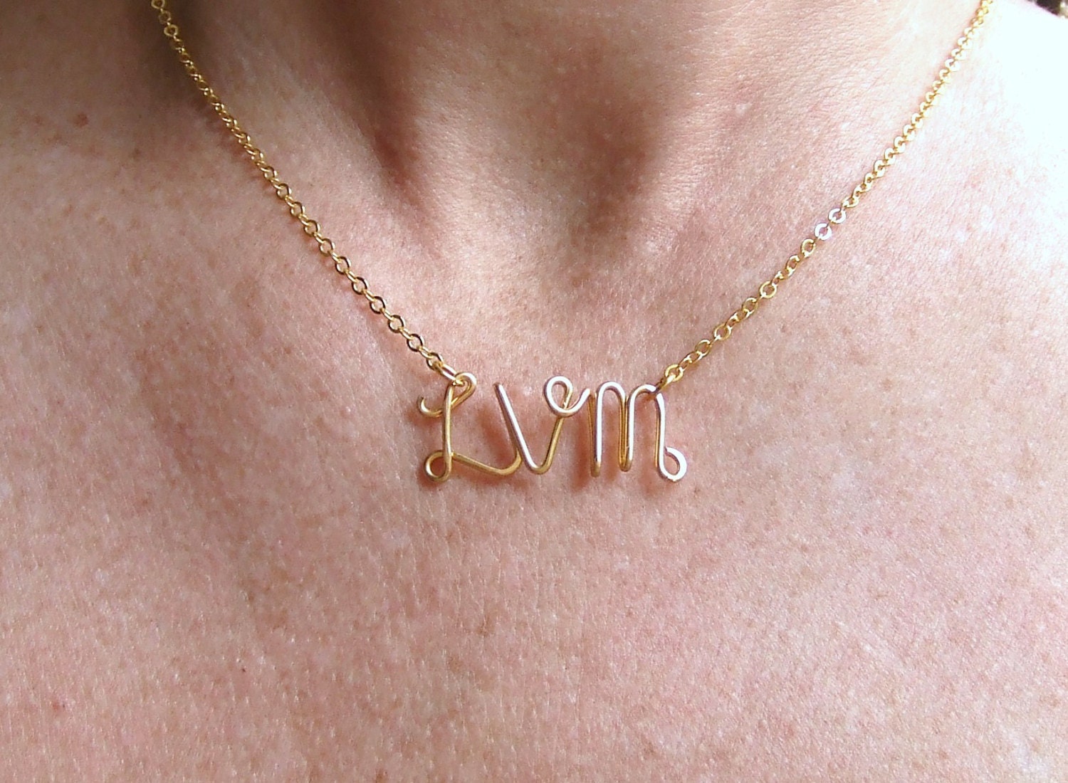 Initial Necklace Personalized Monogram Necklace for Women - Etsy