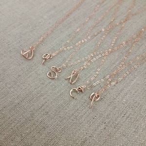 Disney Initial Necklace, Rose Gold Initial Pendant, Disney Jewelry ...