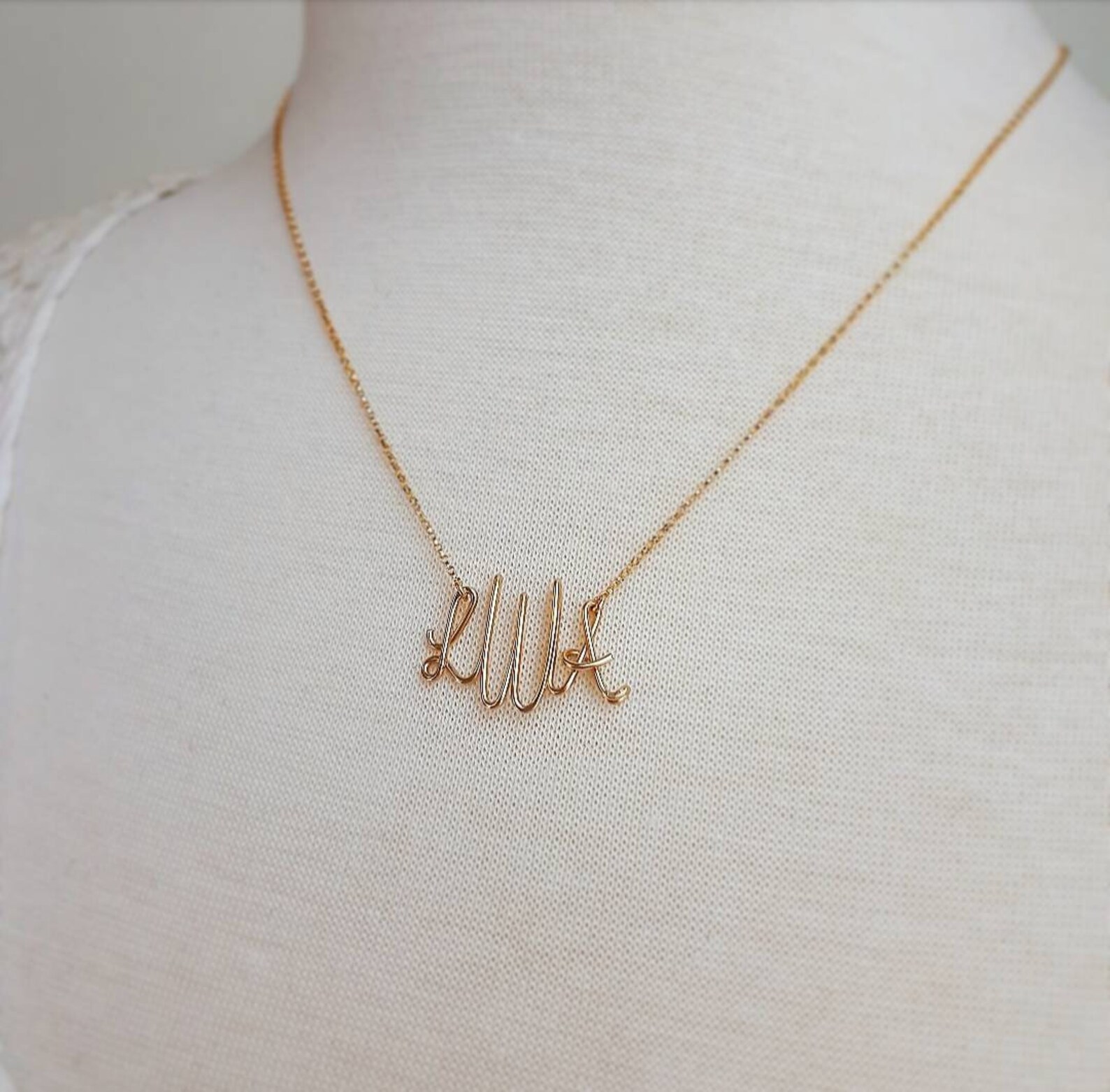 Personalized Initial Necklace With Custom Monogram, Jewelry Gift for ...
