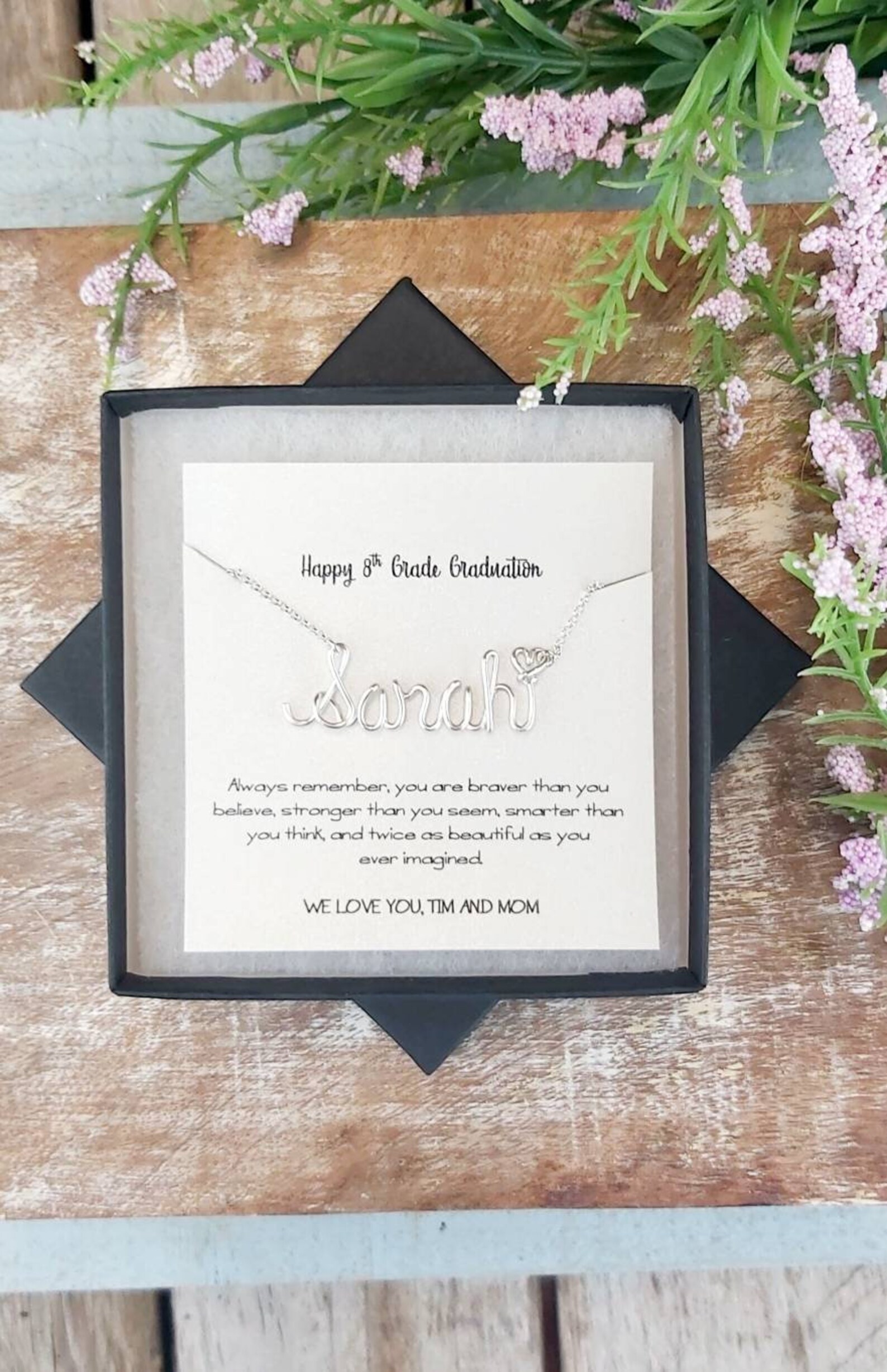 8th Grade Graduation Gift for Girls Granddaughter, Personalized Name ...