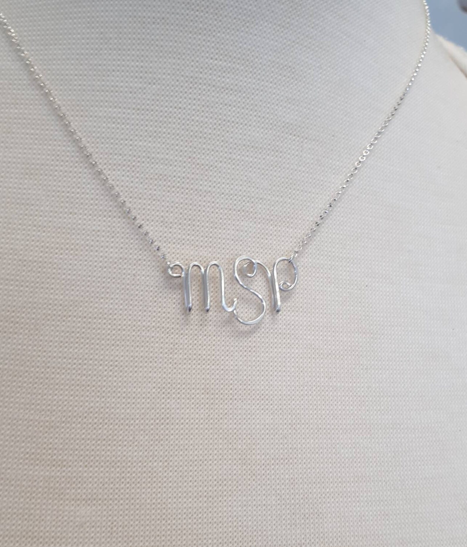 Personalized Initial Necklace With Custom Monogram Jewelry - Etsy