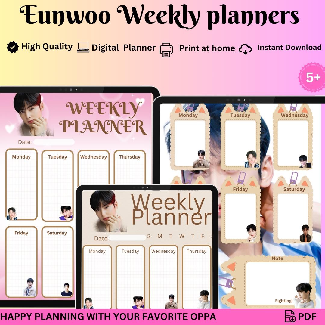 Eunwoo Digitalplanner | A4 | PDF | English | BTS Digital Planner ...