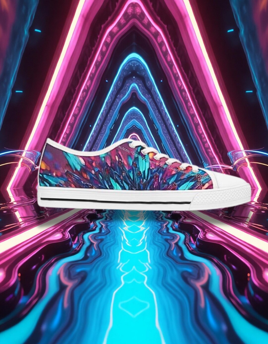 Urban Sneakers | Fluorescent Geometric Sneakers | Colorful Shoes | Bold ...