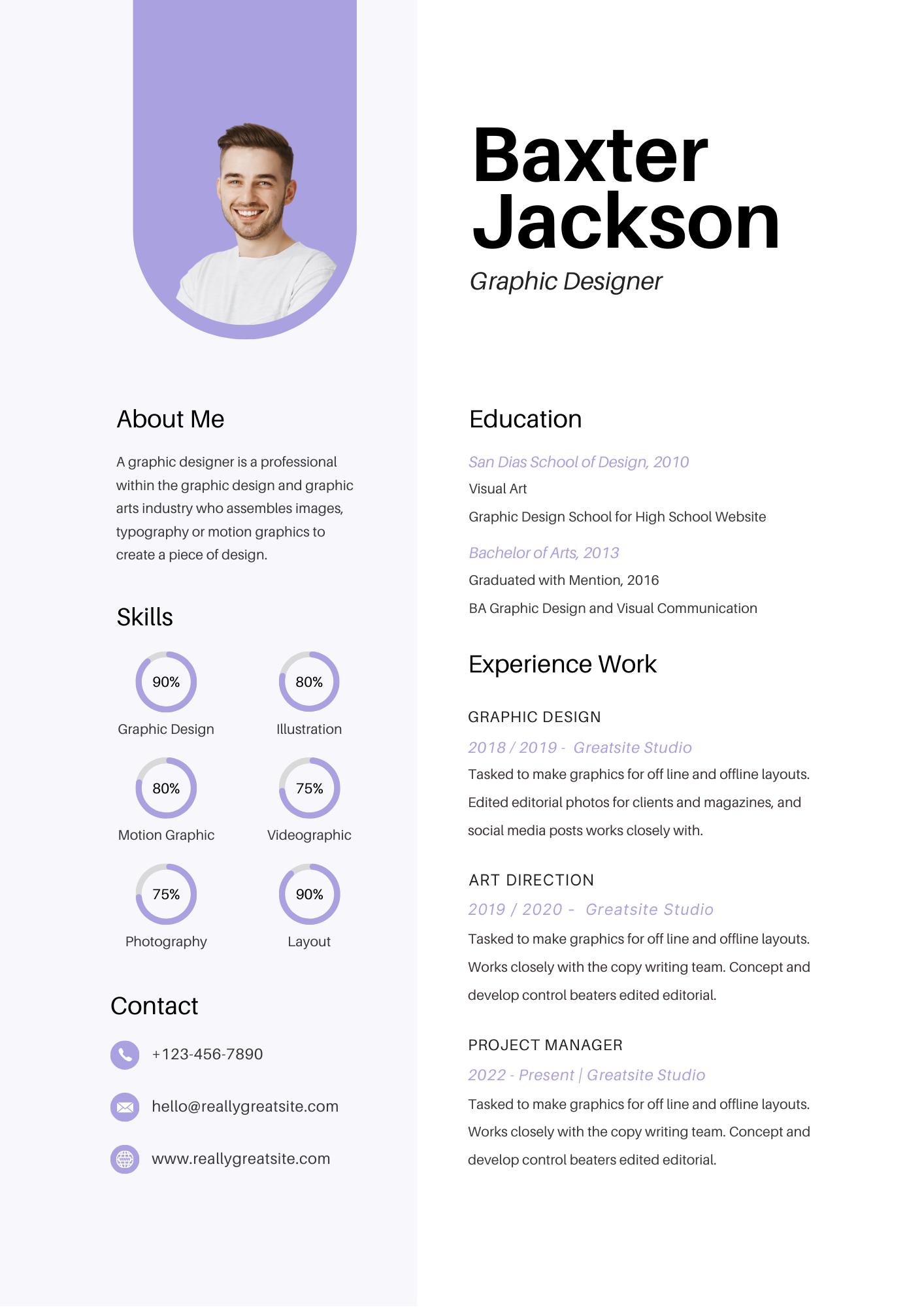 Men's Resume Template male Cv Template, Minimalist Curriculum Vitae ...