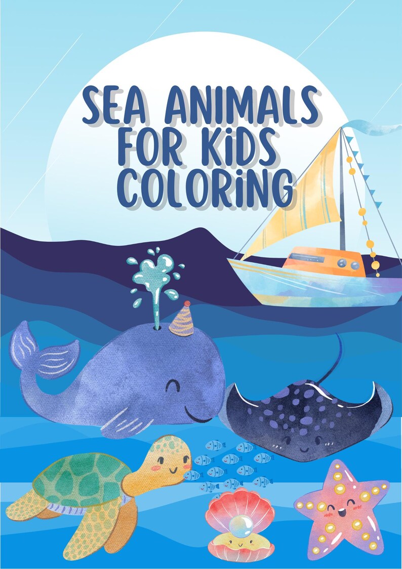 Animal Coloring Pages, Sea Animal Coloring Pages for Kids, Printable ...