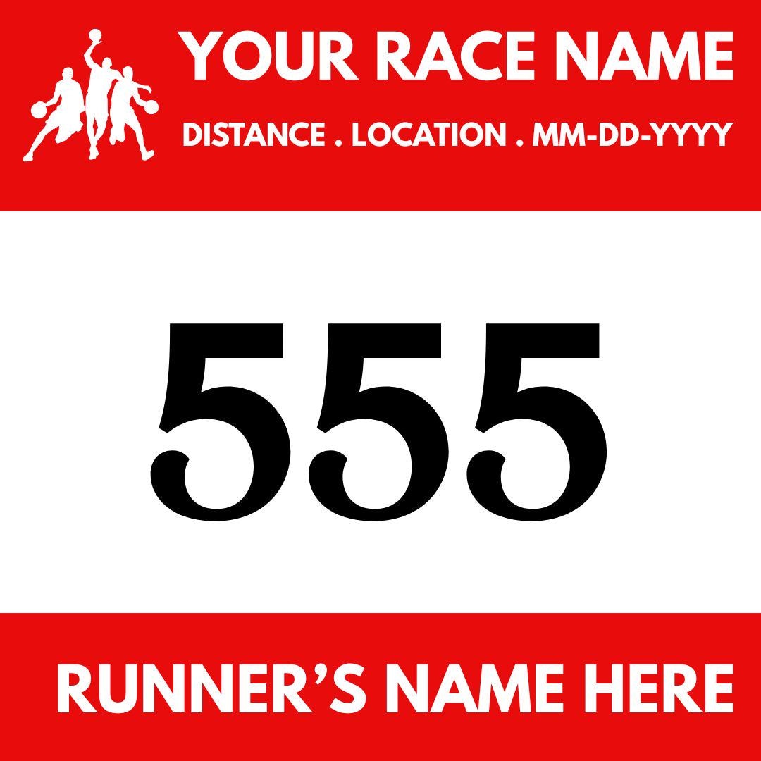 Editable Running Bib Design - Custom Race Bib for Marathon, Half ...