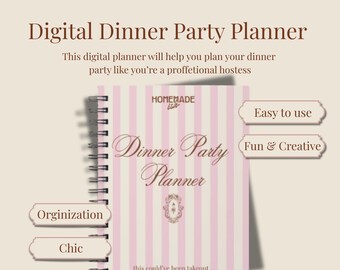 Dinner Party Planner Sheet Printable PDF Dinner Party Menu Planning ...
