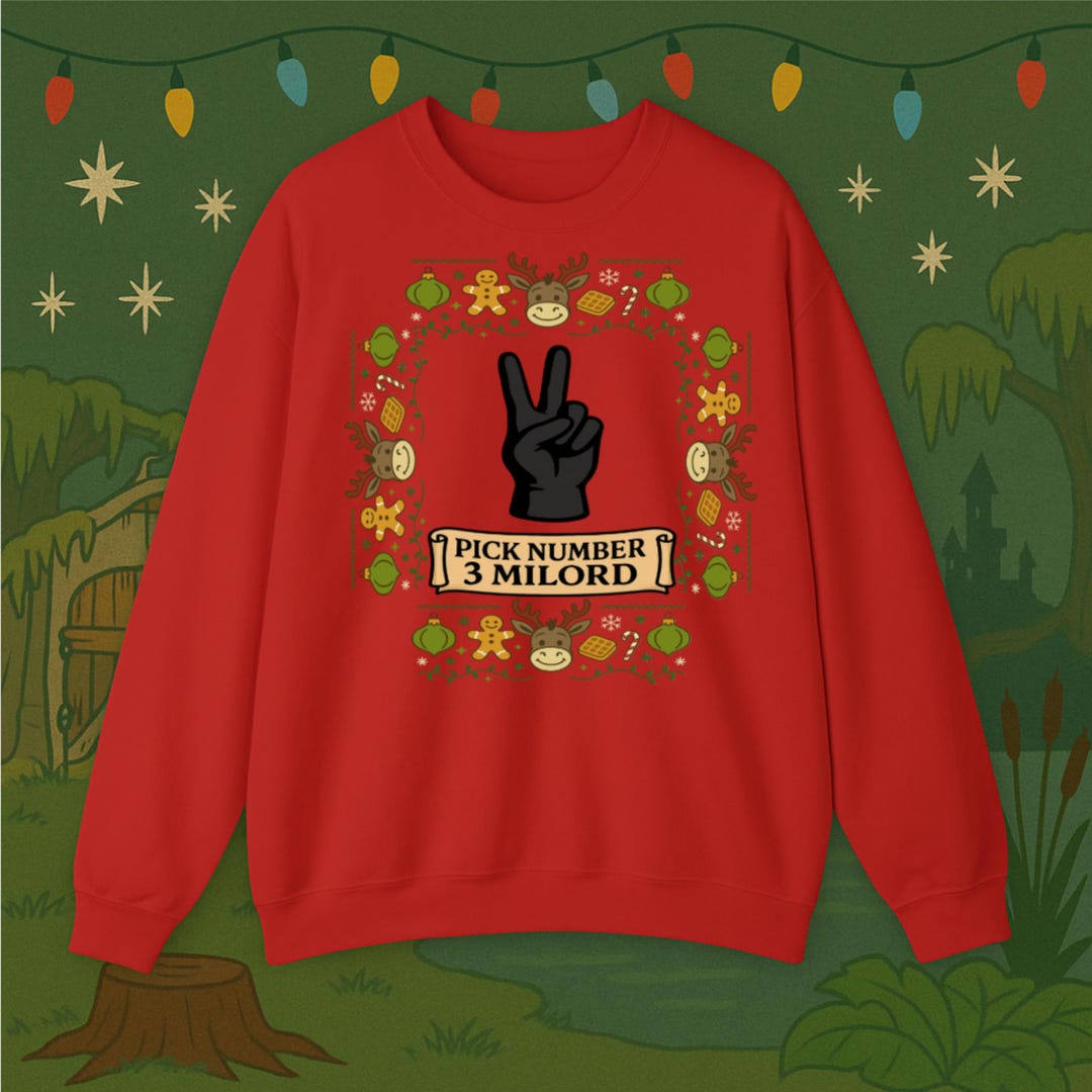 Shrek Christmas Sweater Version Pick Number 3 Milord Sweatshirt, Funny ...
