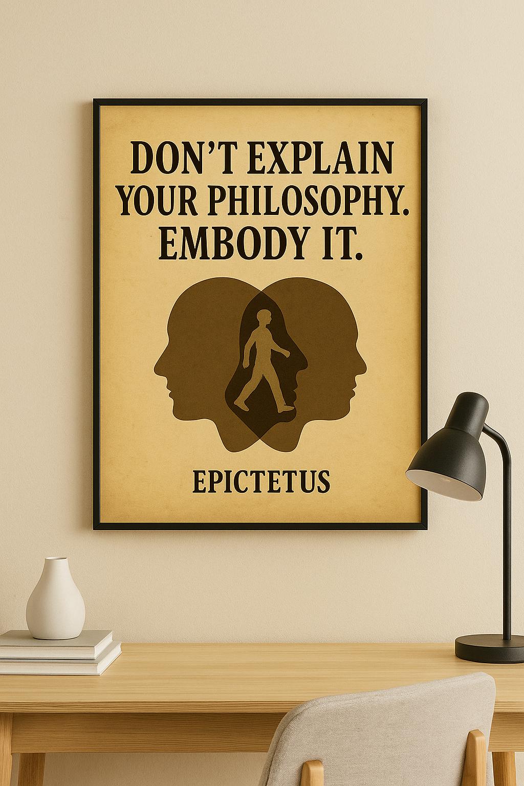 Embody Your Philosophy Printable Poster – Epictetus Quote | Stoic ...