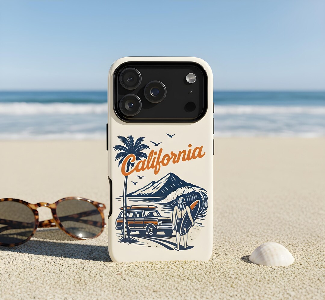 California Surf Phone Case - Retro Beach Summer Vintage Vibe iPhone 17 ...