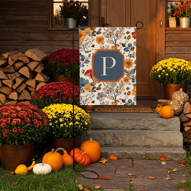 Monogram Garden Flags Fall - Etsy