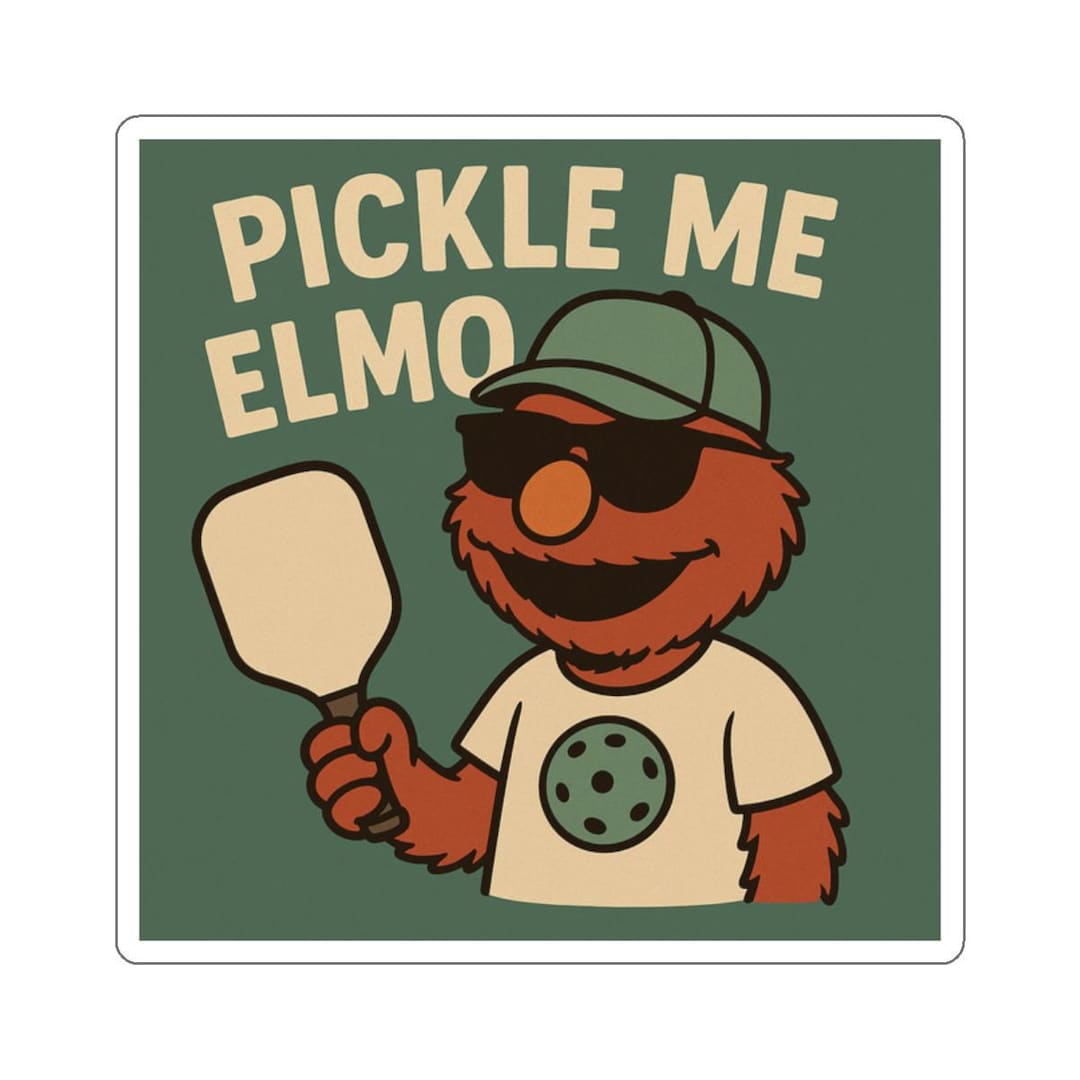 Custom Funny Pickle Me Elmo Die-cut Stickers, Cute Laptop Decal, Kawaii ...