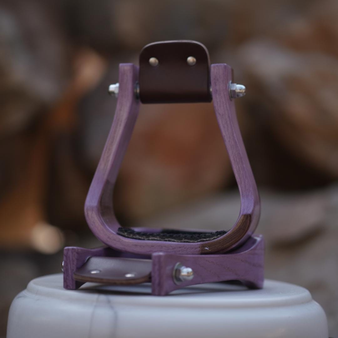 Handmade Purple Wooden Western Stirrups – Durable Horse Riding Saddle ...