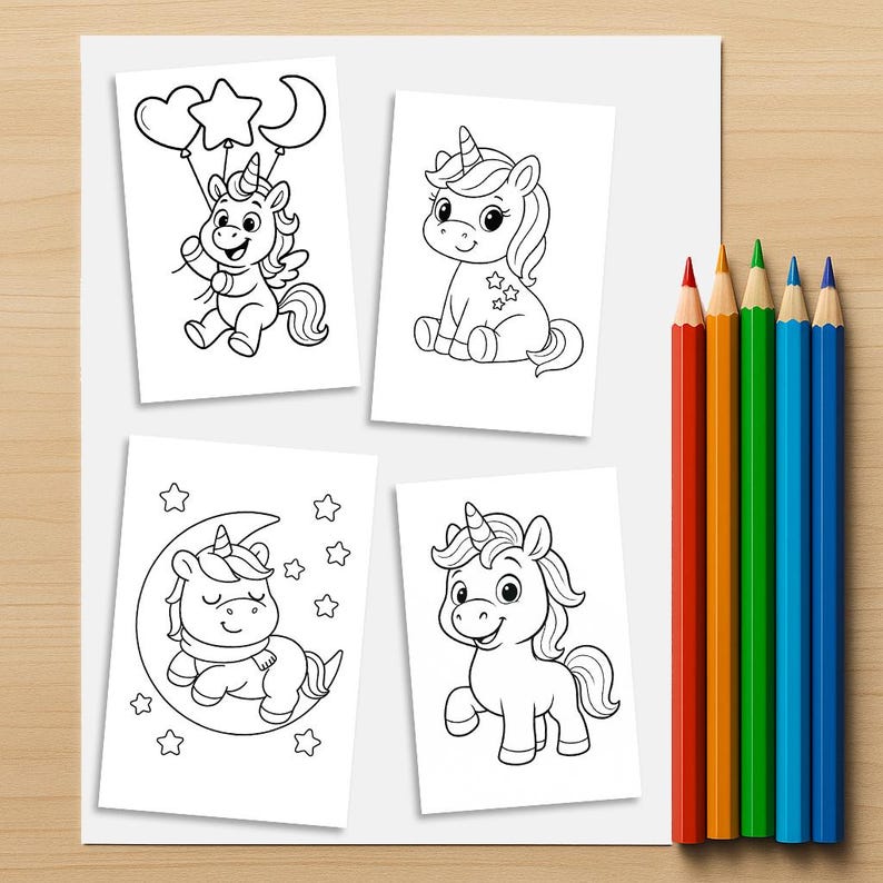 Unicorn Coloring Pages for Kids – 20 Magical Printable Sheets, Cute ...