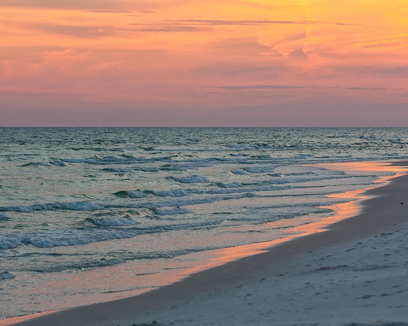 Florida Gulf Coast Beach at Sunset - Etsy