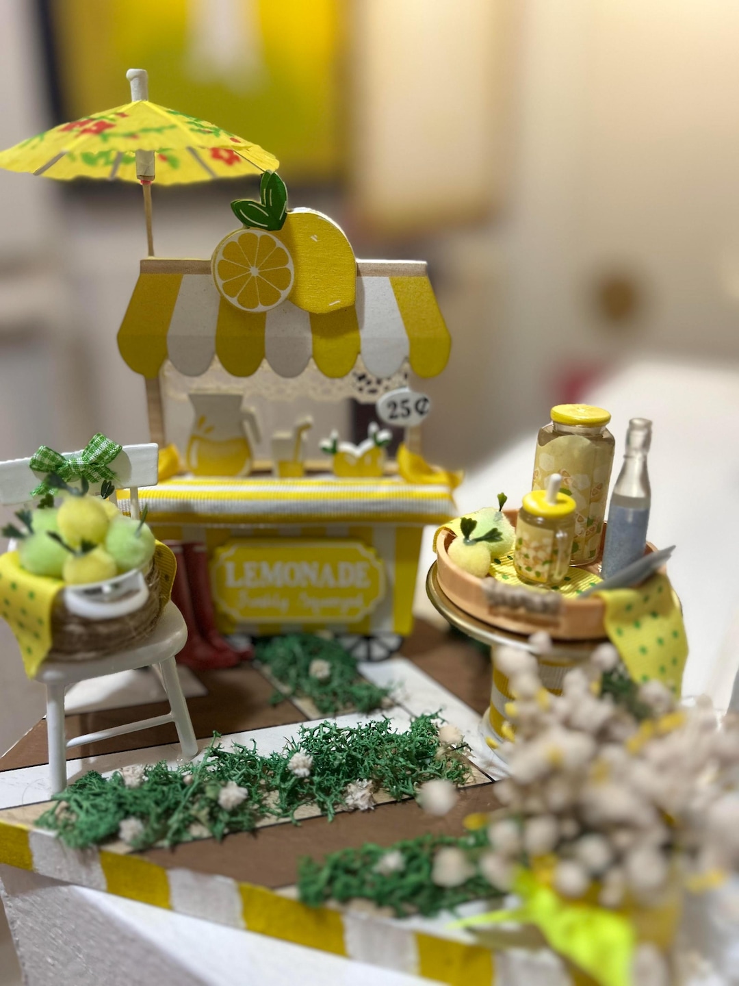 Miniature Lemonade Stand Scene | Handmade Mini Display With Accessories ...