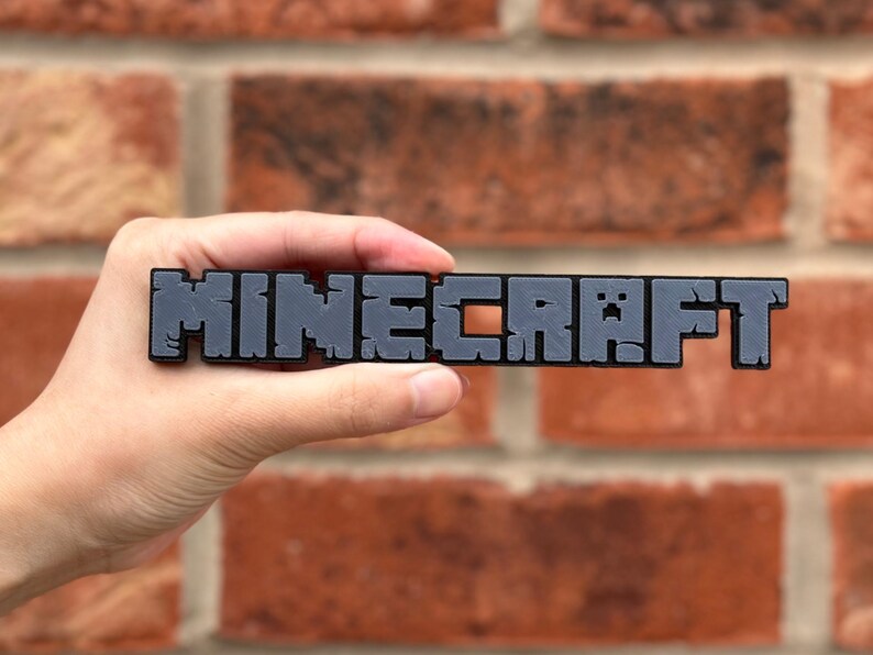 3D Printed Minecraft Logo Sign – Gamer Wall Art - Etsy