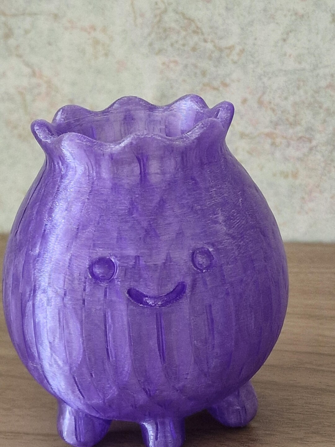 Cute Transparent Purple Buddy Pot – 3D Printed Eco-friendly Pen Holder ...