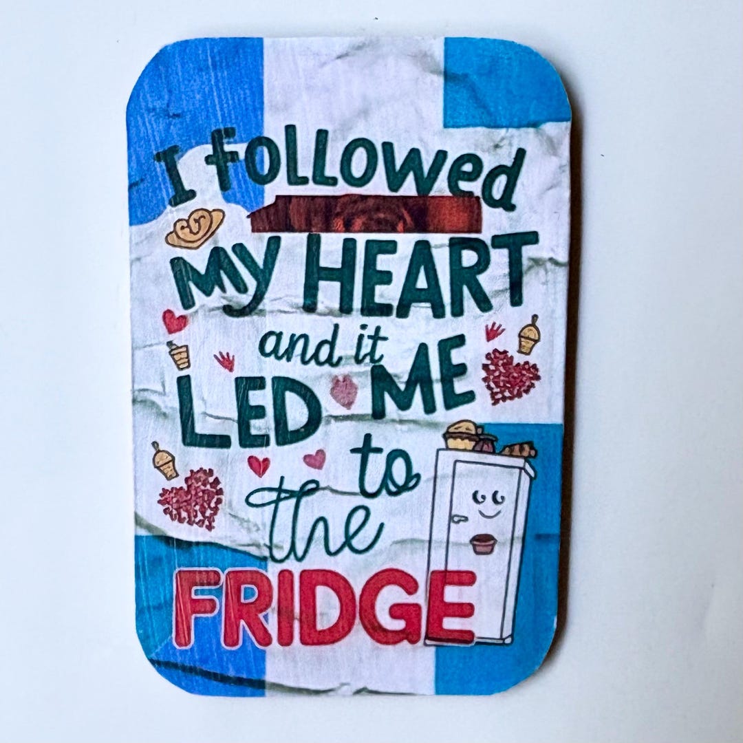 FUNNY FRIDGE MAGNETS 2: Decoupage on Eco-friendly Wood, Handcrafted, 5 ...