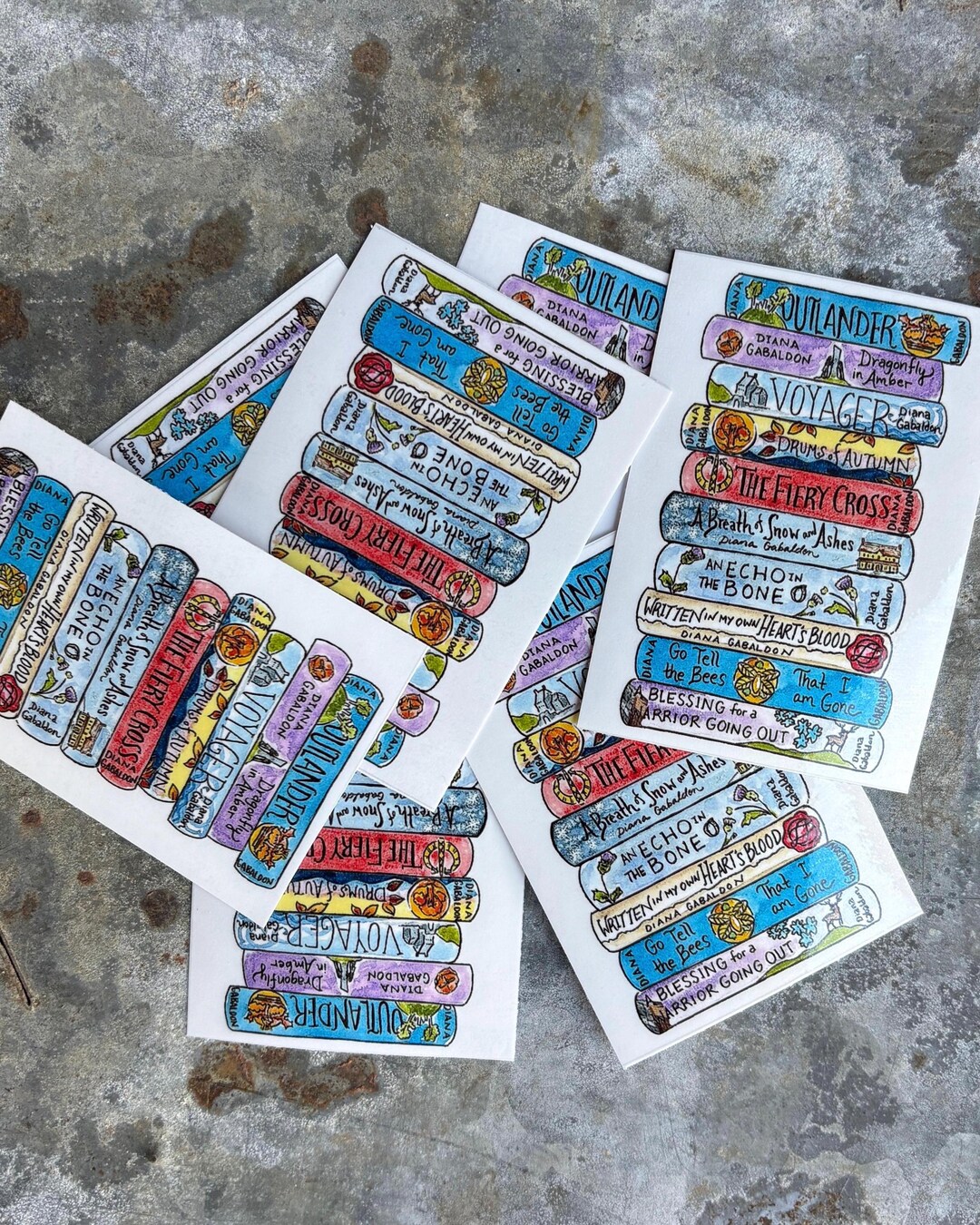Outlander Sticker: All Ten Novels, Laminated Vinyl (2.5x3.5) - Etsy