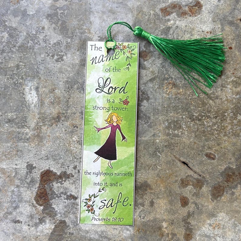 Christian Bookmarks: Laminated Bible Markers With Tassels • Scripture ...
