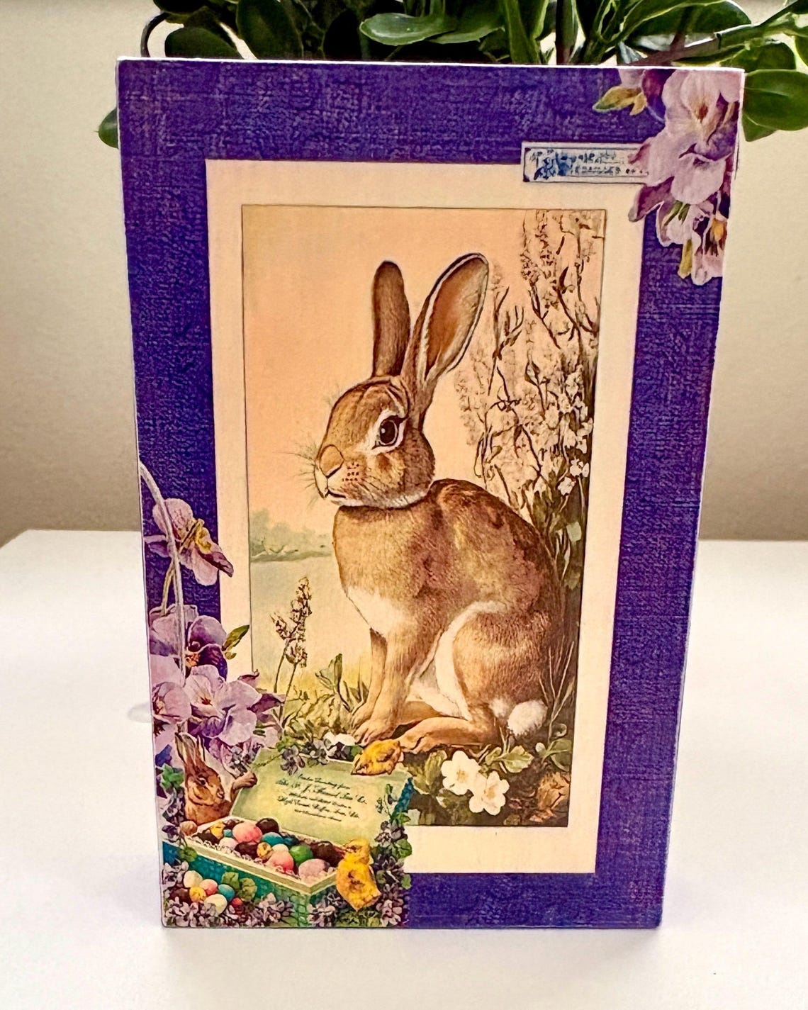 Easter Bunny Wood Blocks: Victorian Shelf Sitters, Decoupage Art - Etsy