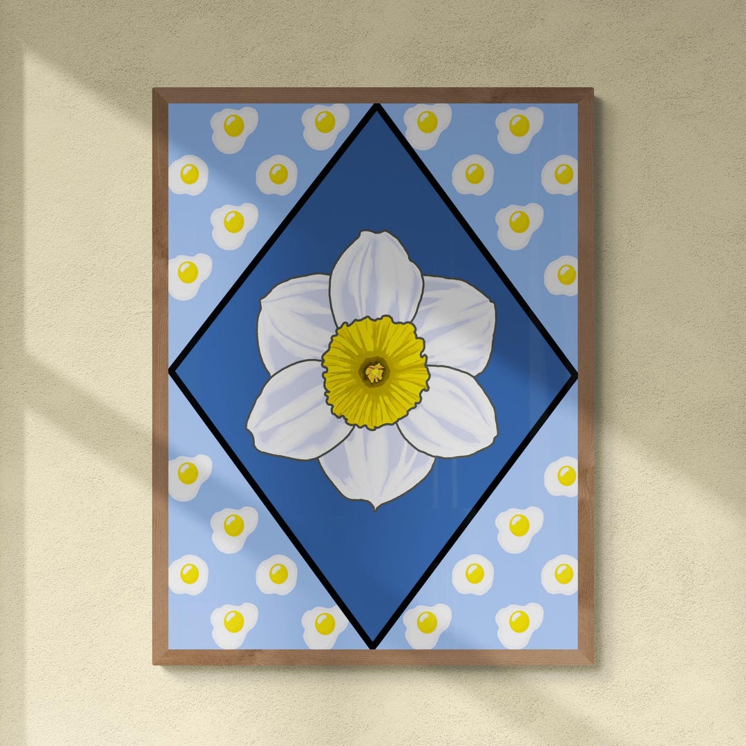 Daffodil Wall Art, Spring Wall Art, Botanical Print, Food Wall Art ...